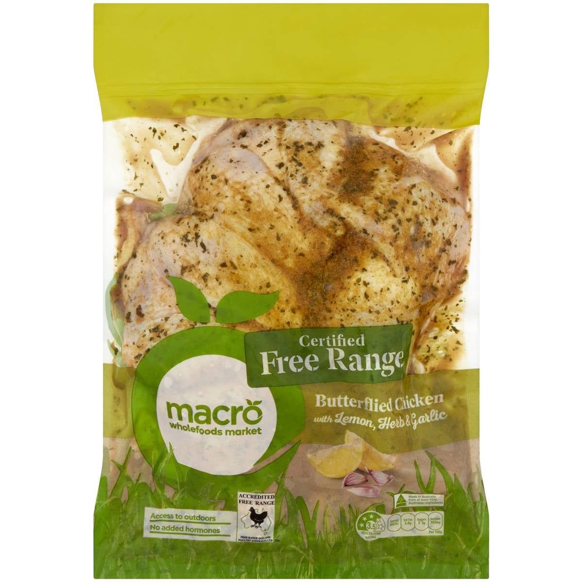 Macro Free Range Chicken Splits Lemon & Garlic 900g – 1.25kg – Gluten ...