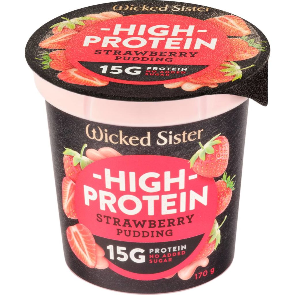 Wicked Sister High Protein Strawberry Pudding 170g – Gluten Free ...