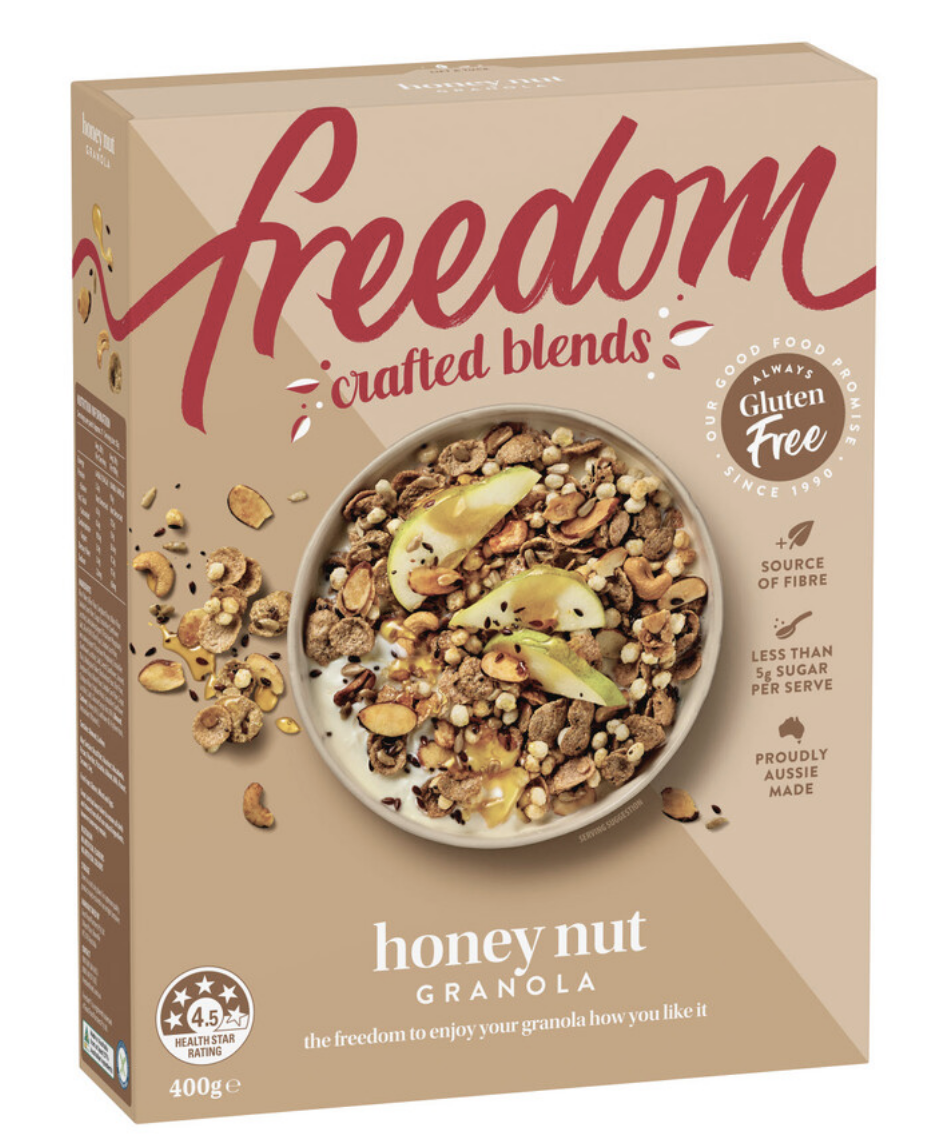 Freedom Crafted Blends Honey Nut Granola 400g – Gluten Free Products of ...